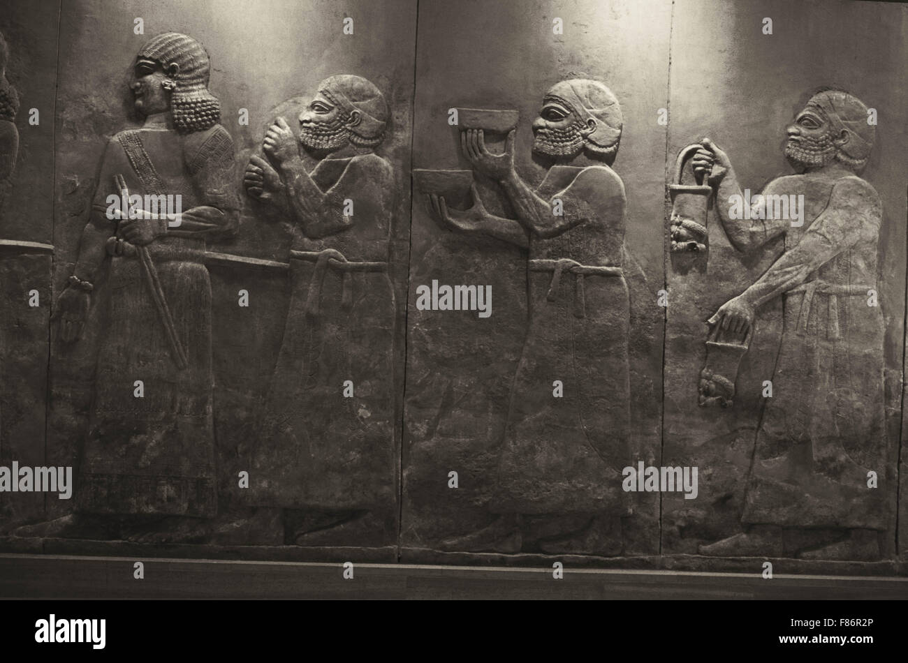 Large carved stone reliefs from Nimrud, in Baghdad's National Museum ...