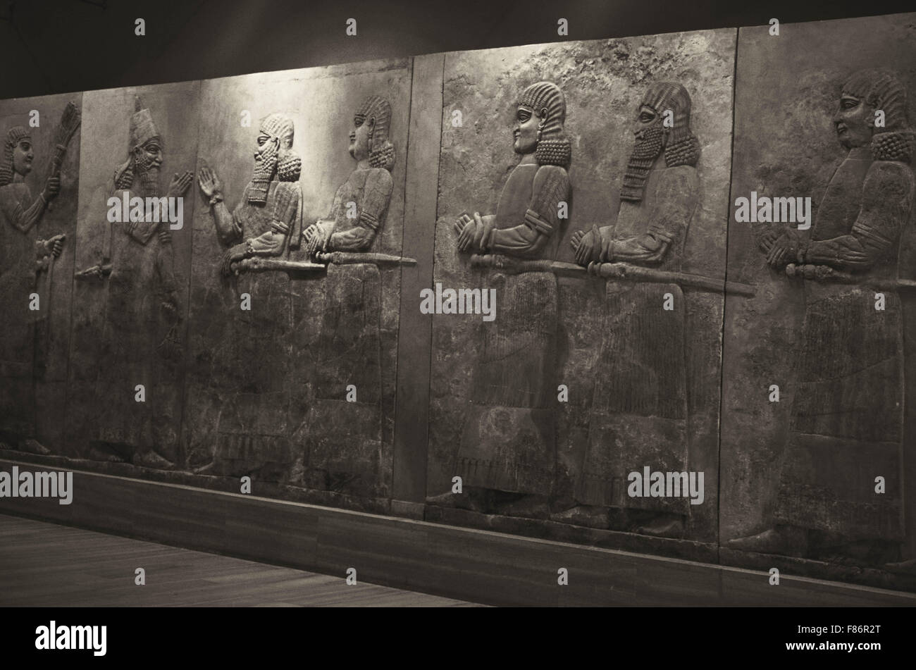 Large carved stone reliefs from Nimrud, in Baghdad's National Museum ...