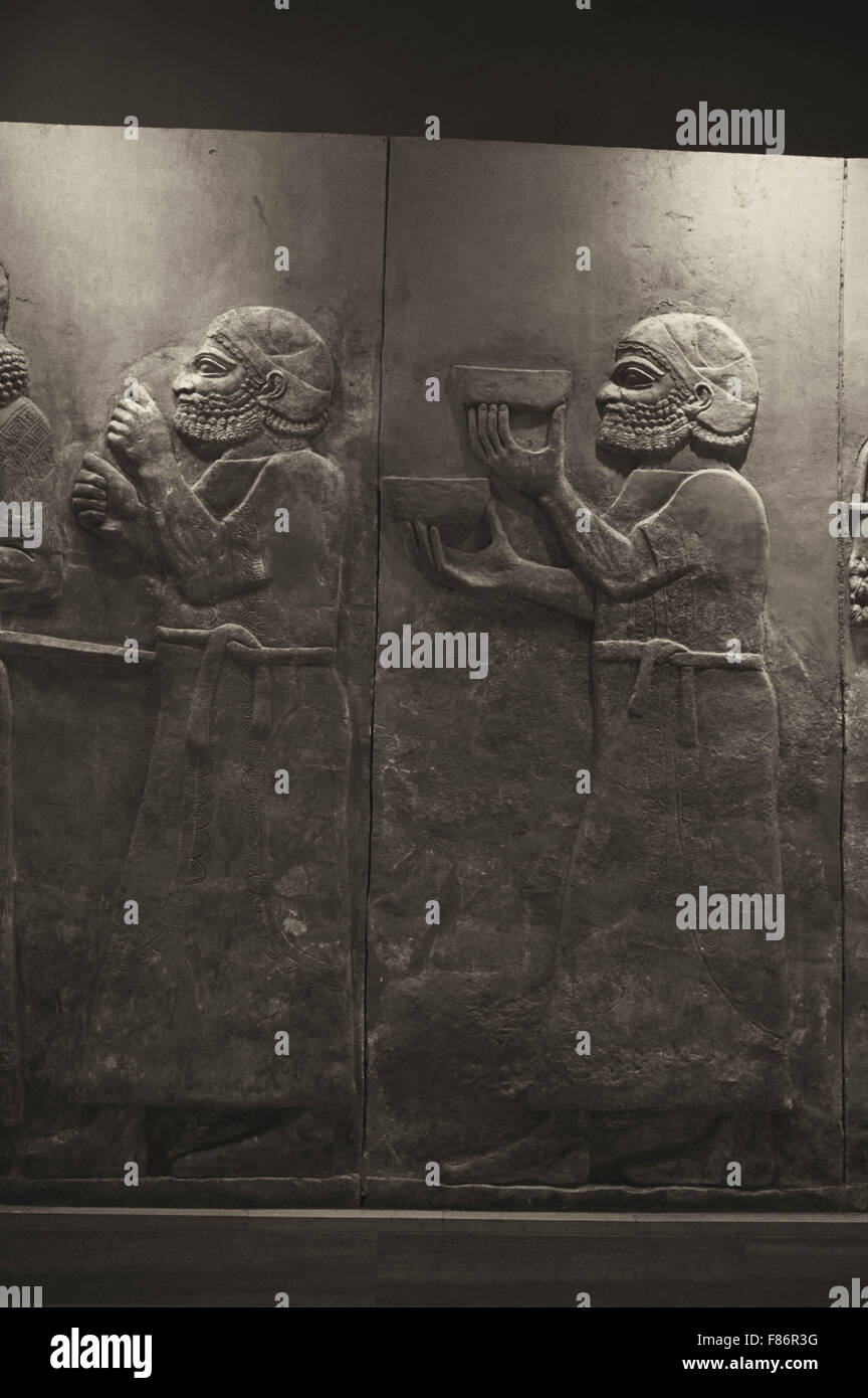 Large carved stone reliefs from Nimrud, in Baghdad's National Museum ...