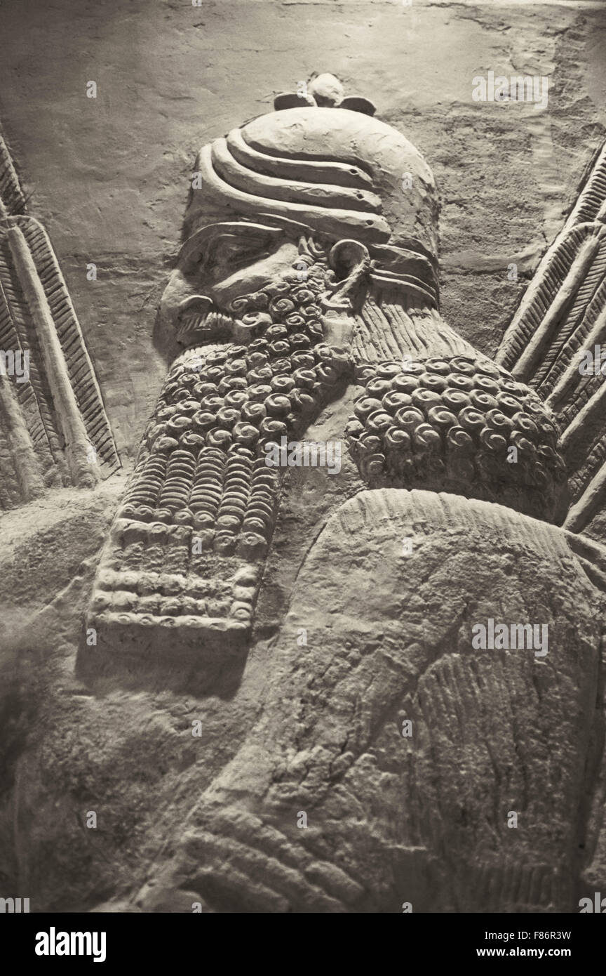 Large carved stone reliefs from Nimrud, in Baghdad's National Museum ...