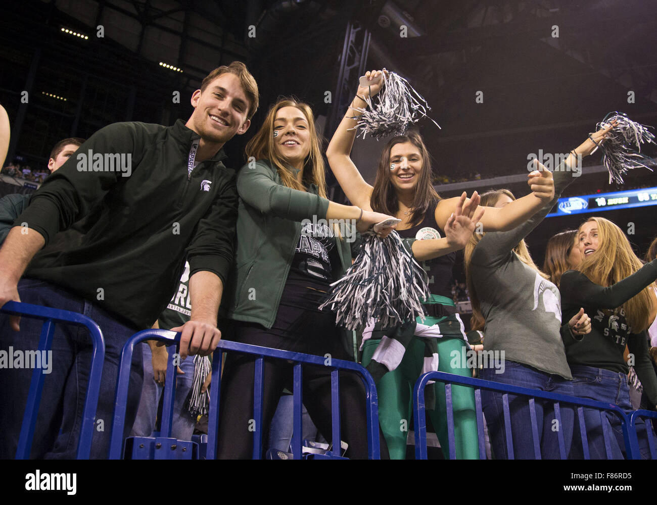 Indianapolis, Indiana, USA. 05th Dec, 2015. Michigan State fans cheer ...