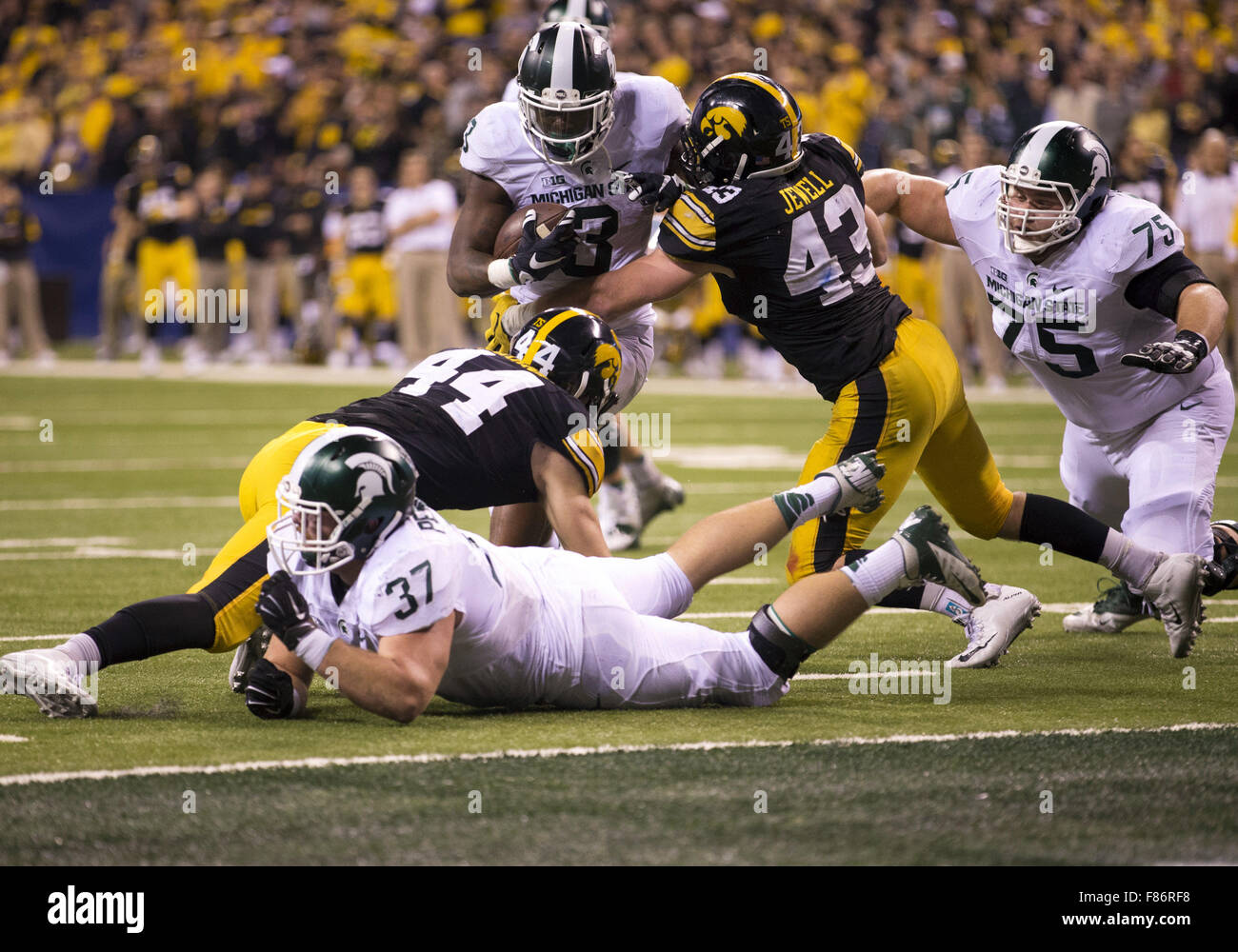 Indianapolis, Indiana, USA. 06th Dec, 2015. Michigan State running back ...