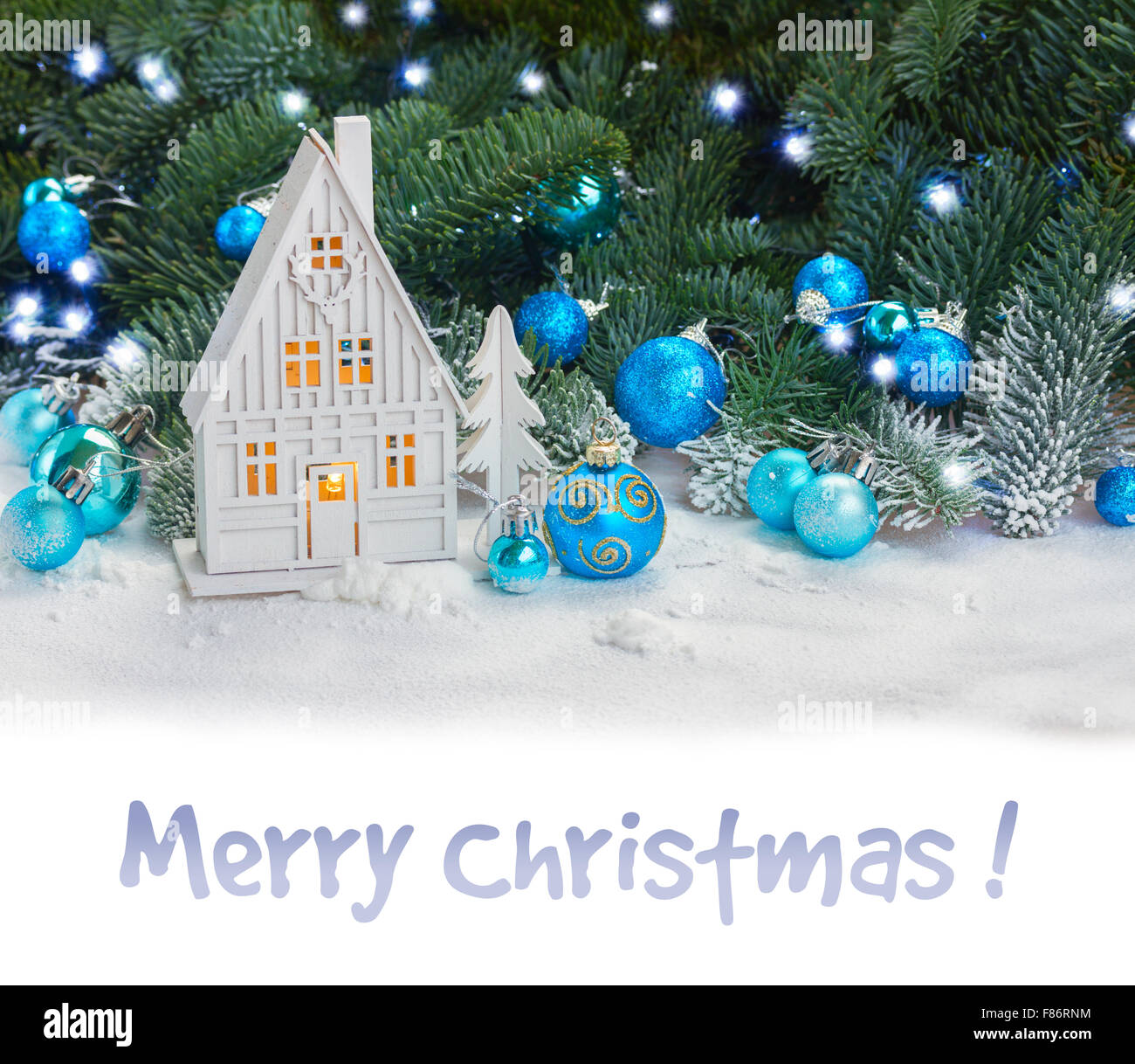 White christmas house Stock Photo - Alamy