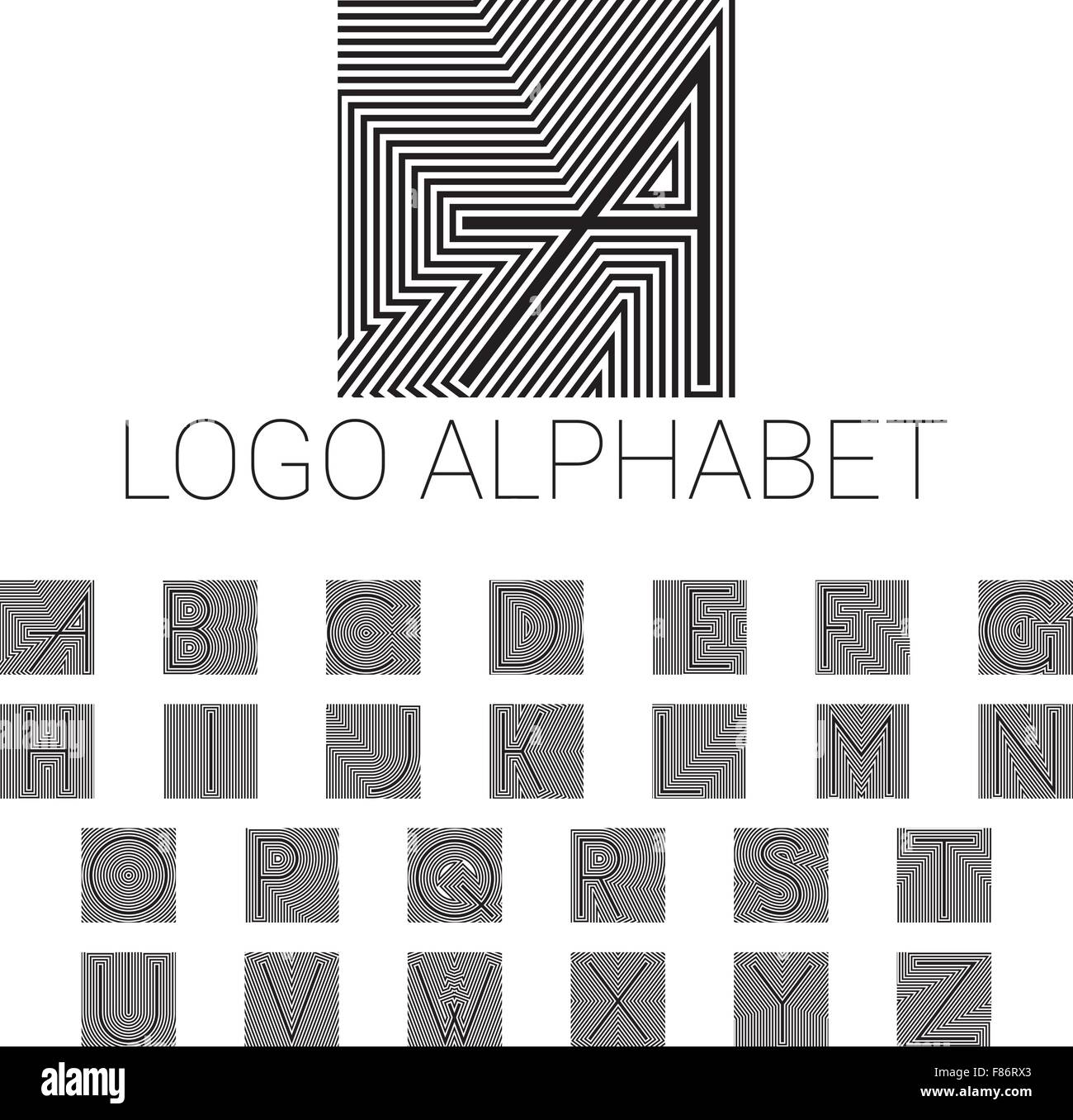 Alphabet brand letters as logo Stock Vector Image & Art - Alamy
