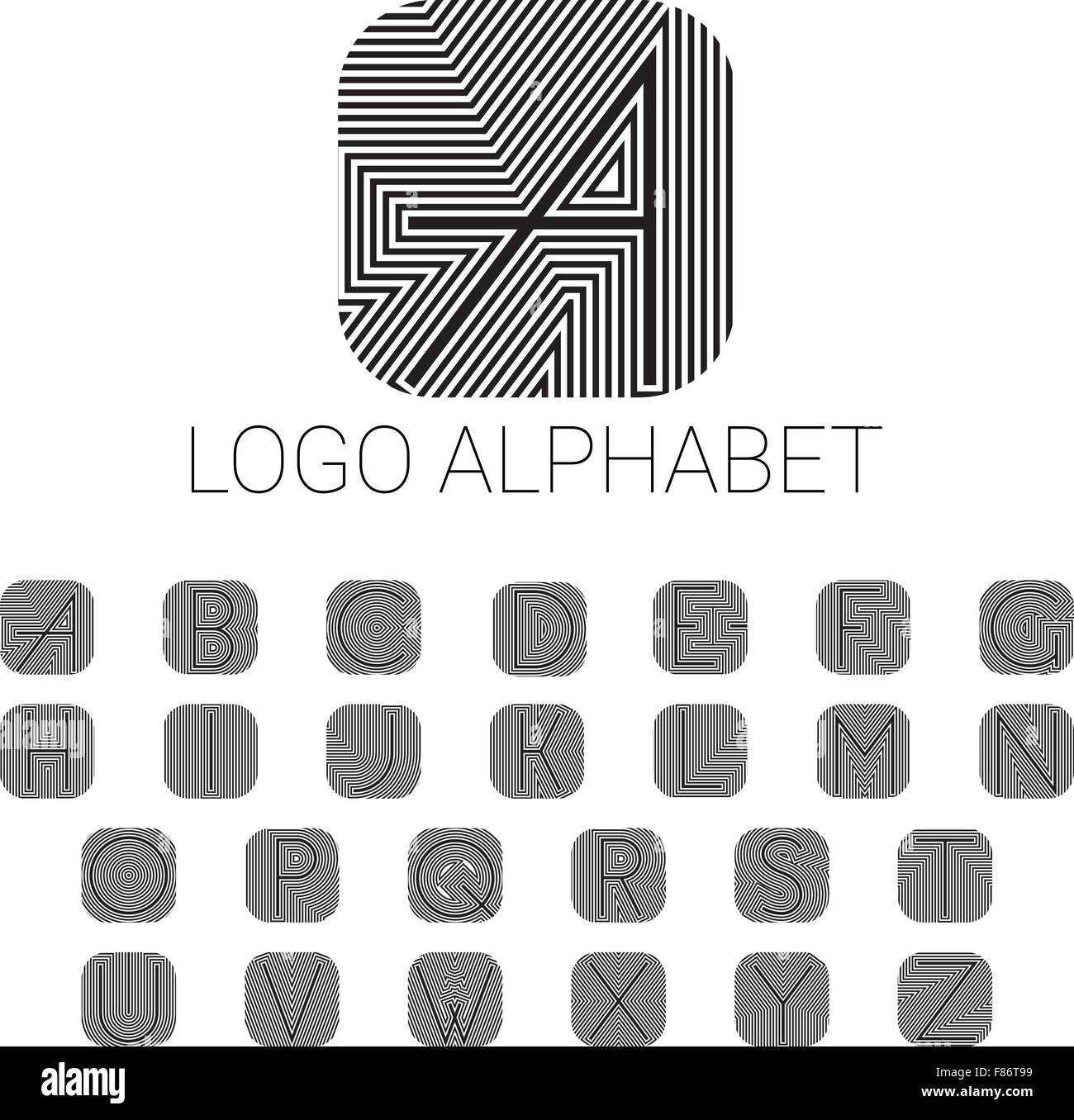 Alphabet brand letters as logo Stock Vector Image & Art - Alamy