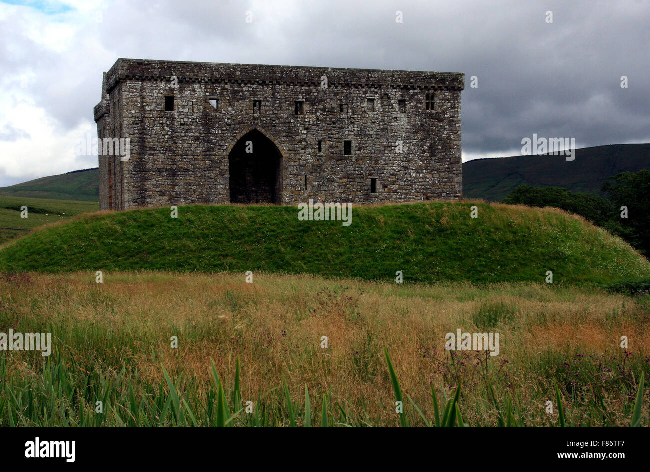 Castle in the borders of Scotland Stock Photo - Alamy