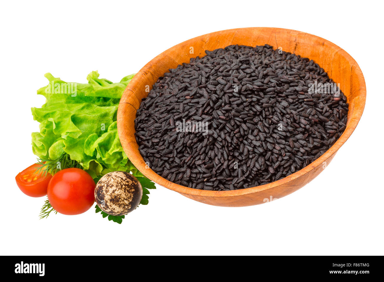 Black raw rice Stock Photo - Alamy