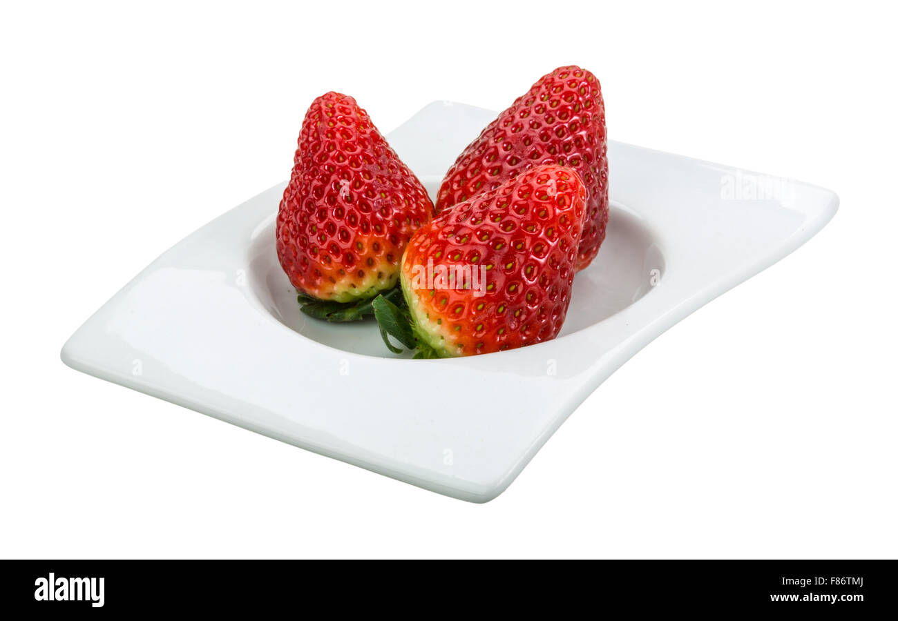 Fresh bright strawberry isolated on white Stock Photo - Alamy