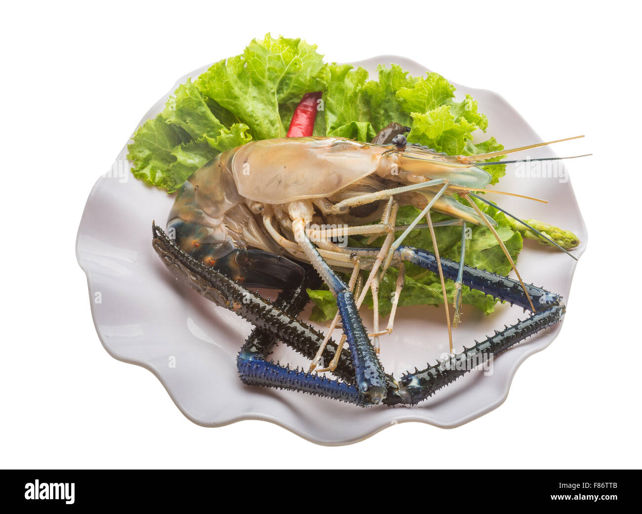 Big Freshwater prawn ready for cooking Stock Photo - Alamy