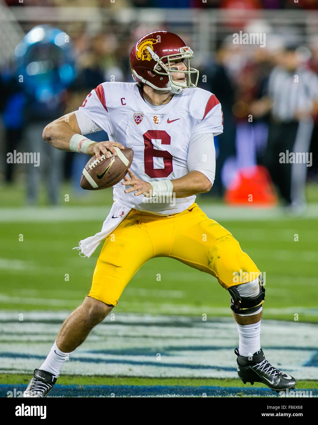 December 05, 2015: USC Trojans quarterback Cody Kessler (6) in action ...