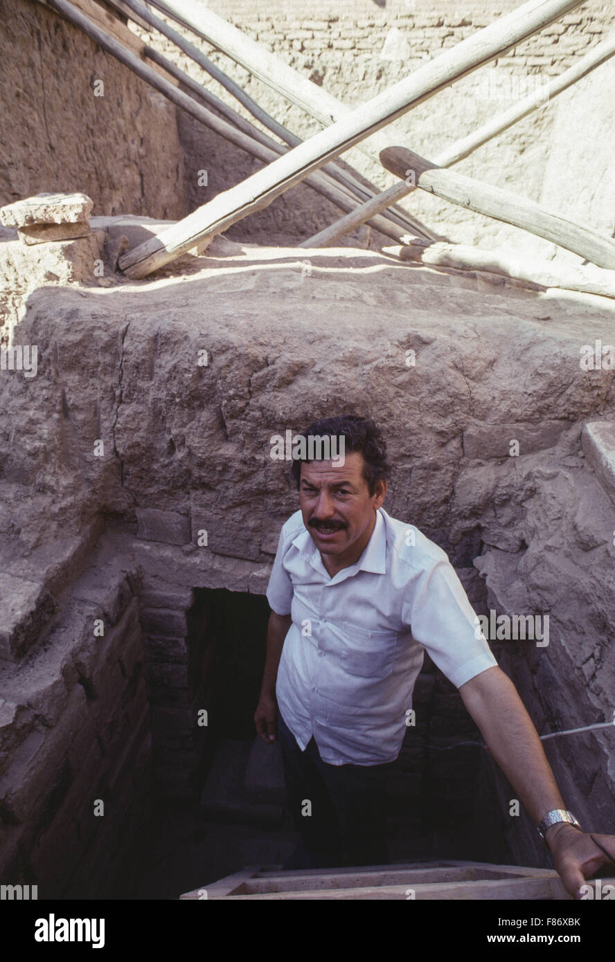 Iraqi archaeologist Muzahem Mahmoud at the Royal Palace of King ...