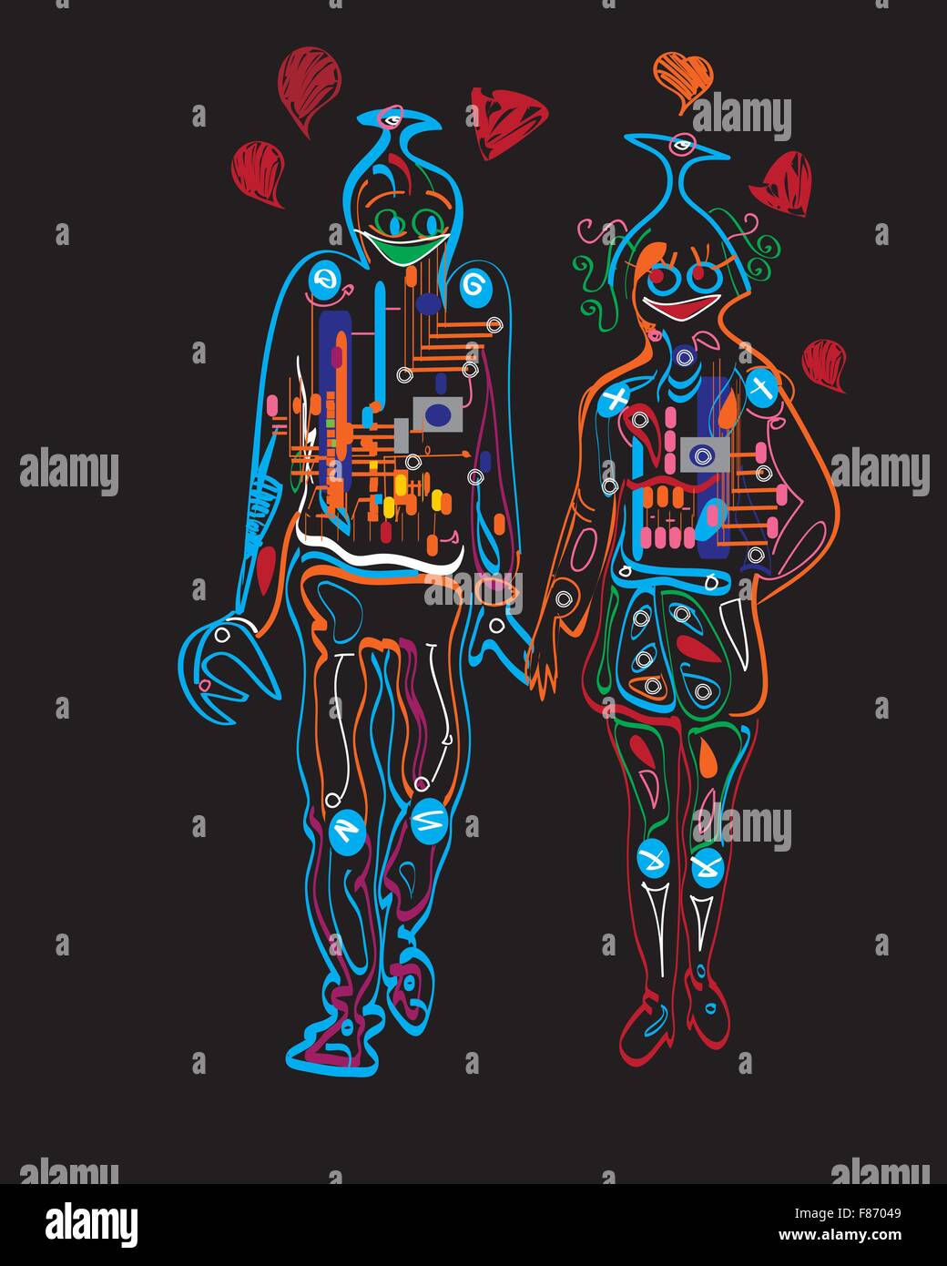 Neon technology background Stock Vector Images - Alamy