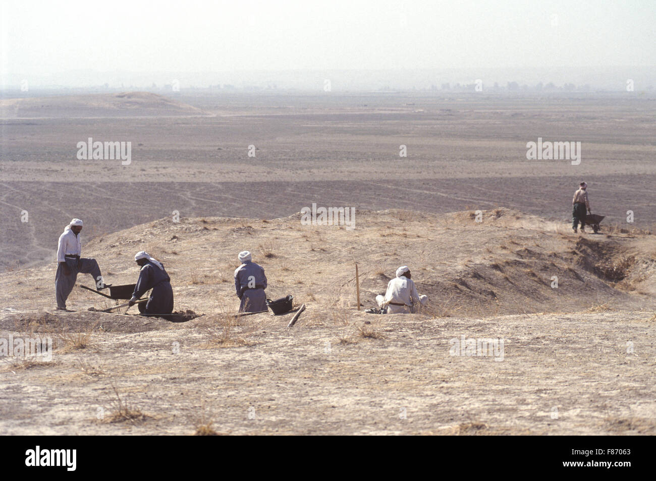 Nimrud, Iraq - Excavations near the Nineveh plains as seen from the ...