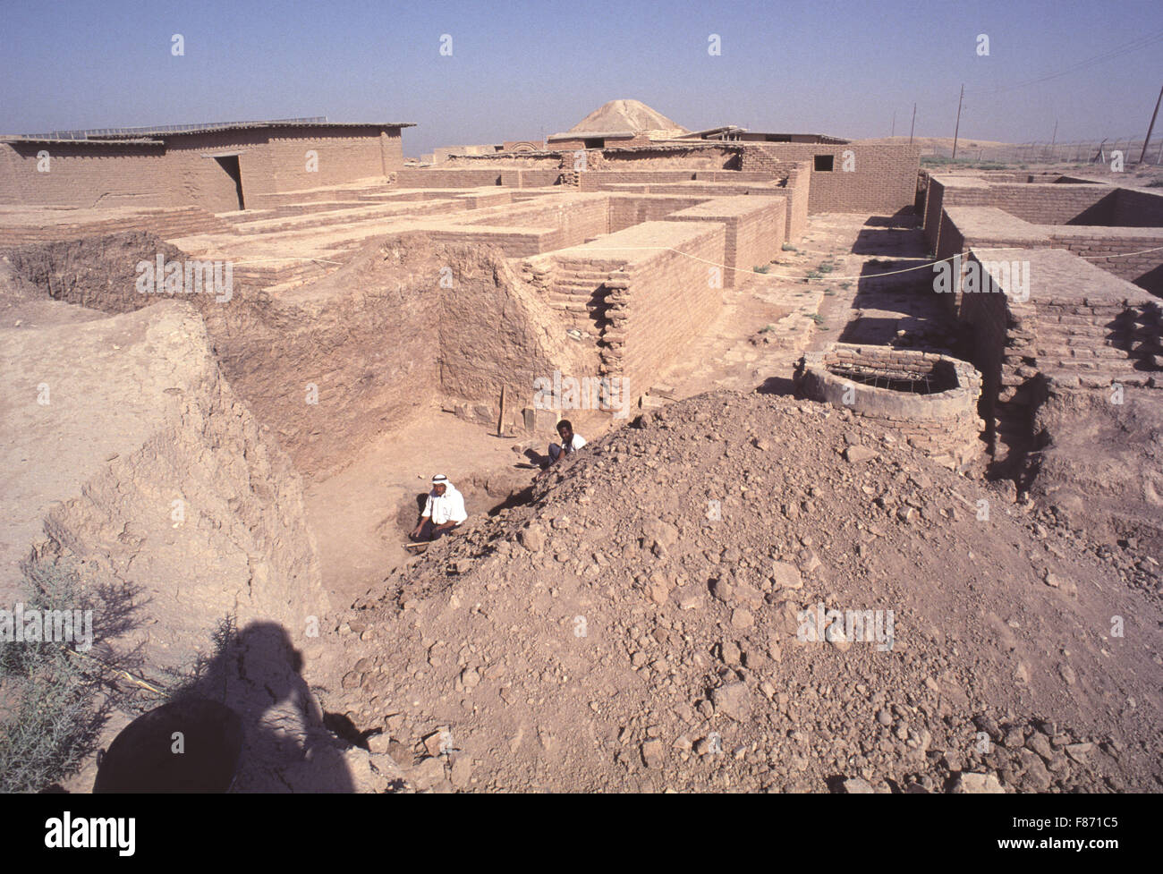 Nimrud, Iraq - Excavations near the Nineveh plains as seen from the ...