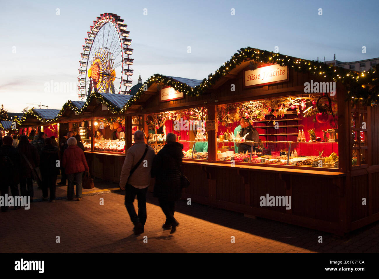 Christmas Market between TV Tower and Rotes Rathaus. Berlin, Germany ...