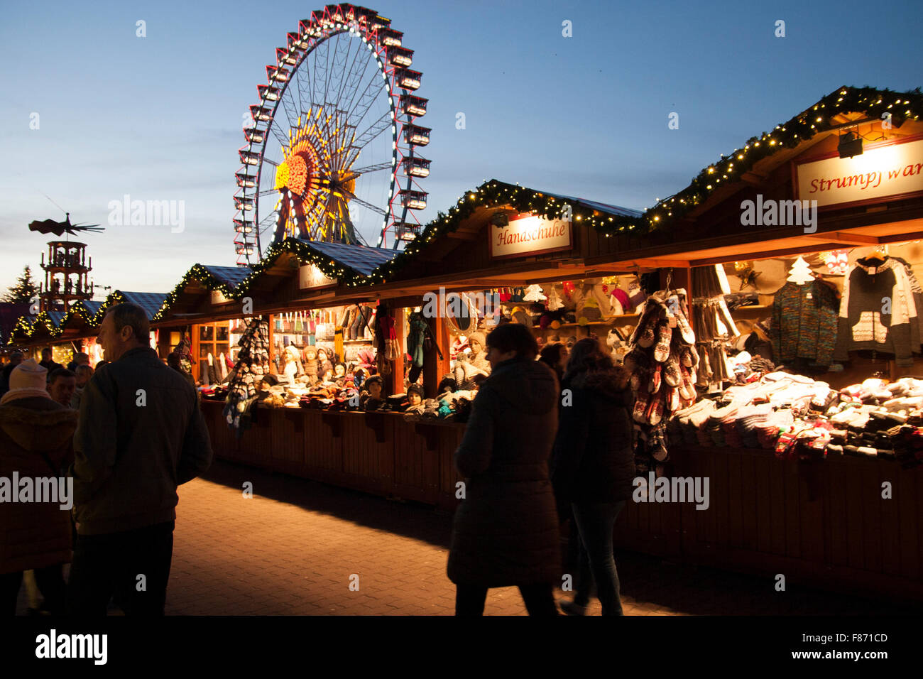 Christmas Market between TV Tower and Rotes Rathaus. Berlin, Germany ...