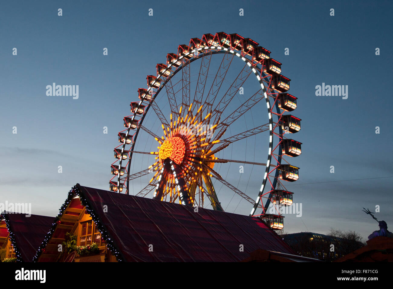 Christmas Market between TV Tower and Rotes Rathaus. Berlin, Germany ...
