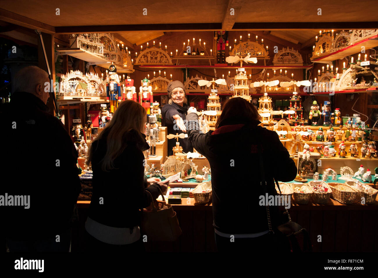 Christmas Market between TV Tower and Rotes Rathaus. Berlin, Germany ...