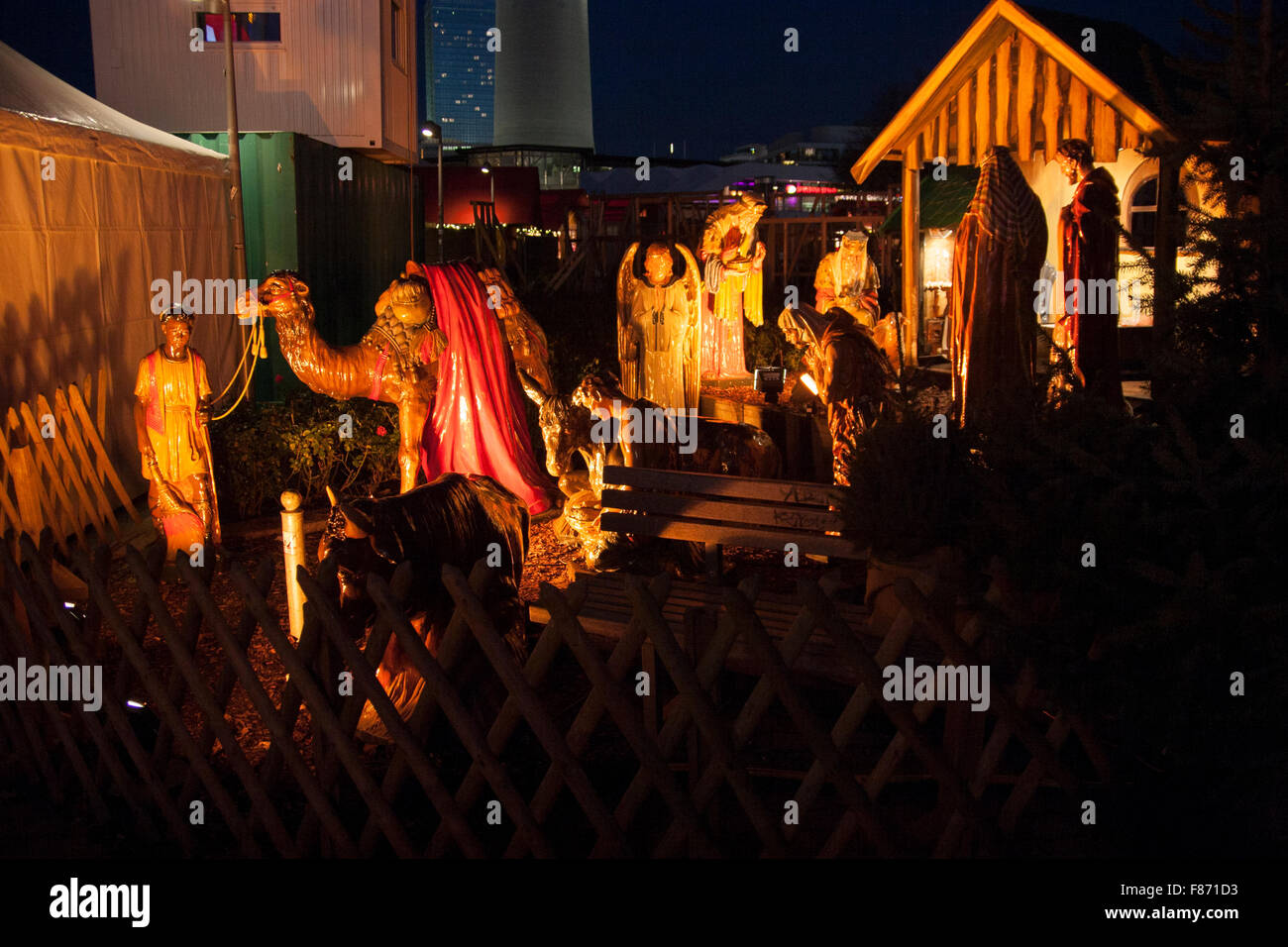Christmas Market between TV Tower and Rotes Rathaus. Berlin, Germany ...