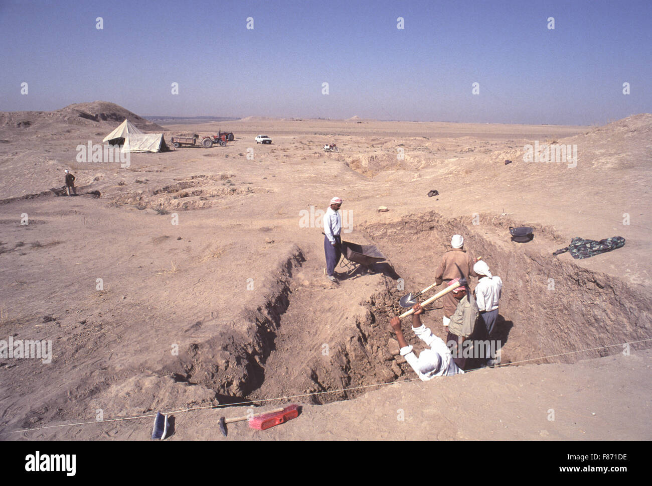 Nimrud, Iraq - Excavations near the Nineveh plains as seen from the ...