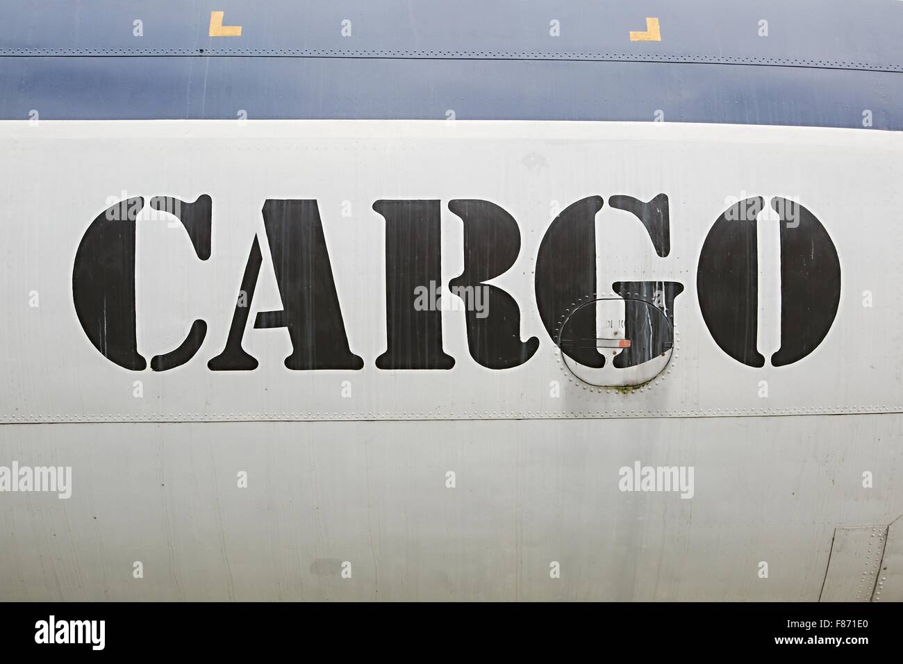 Cargo label on aircraft Stock Photo - Alamy