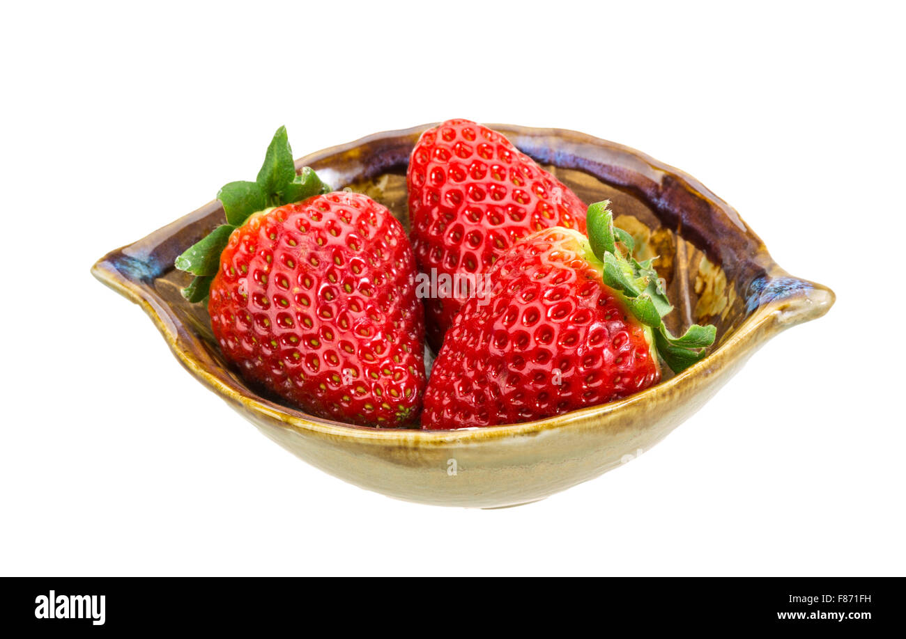 Fresh bright strawberry isolated on white Stock Photo - Alamy