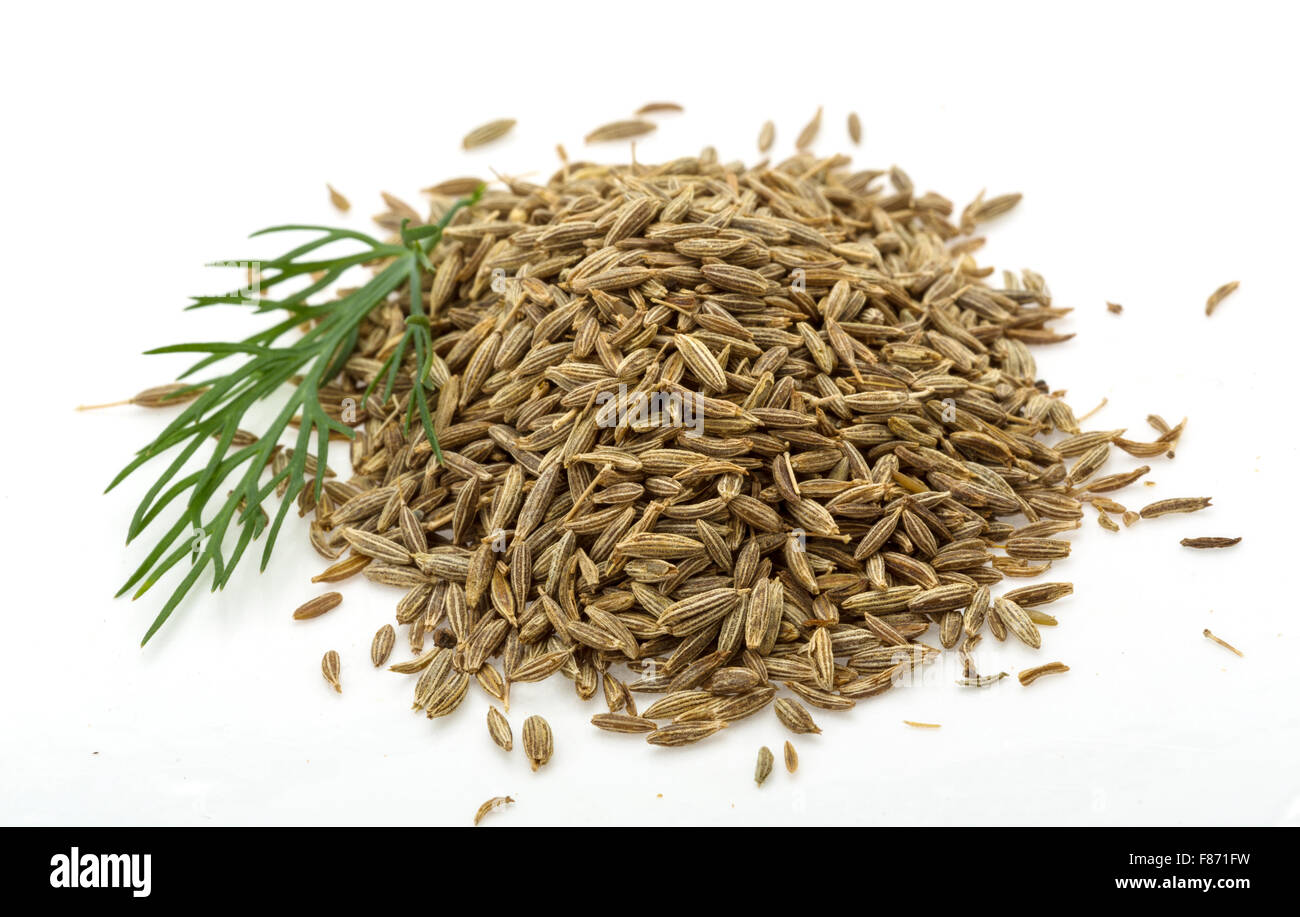 Zira seeds isolated on white background Stock Photo - Alamy