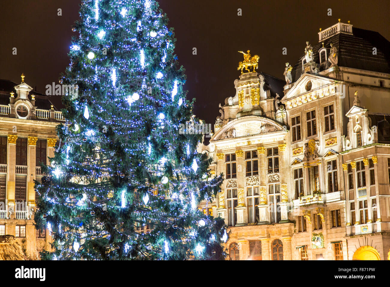 Grand Place Christmas Brussels Belgium Market Stock Photos & Grand ...