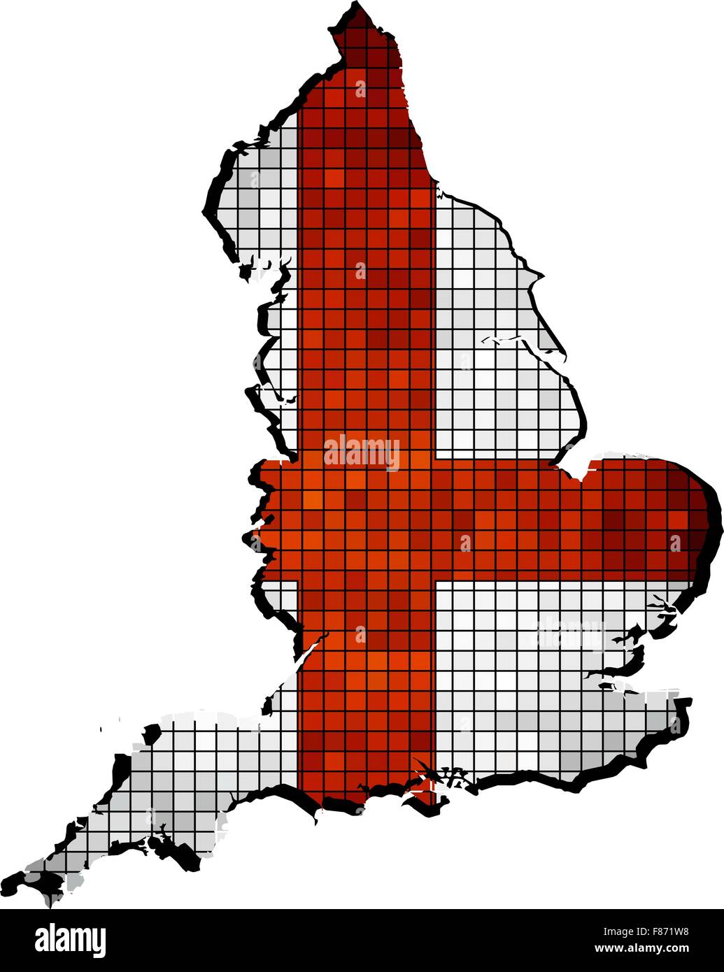 Illustrated map england Stock Vector Images - Alamy