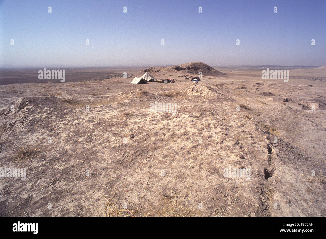 Nimrud, Iraq - Excavations near the Nineveh plains as seen from the ...
