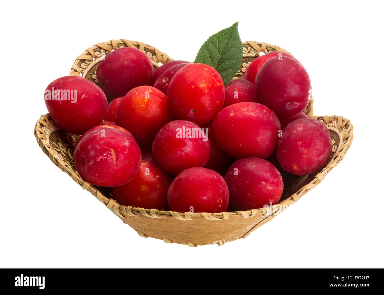 Damson plum isolated on white background Stock Photo - Alamy