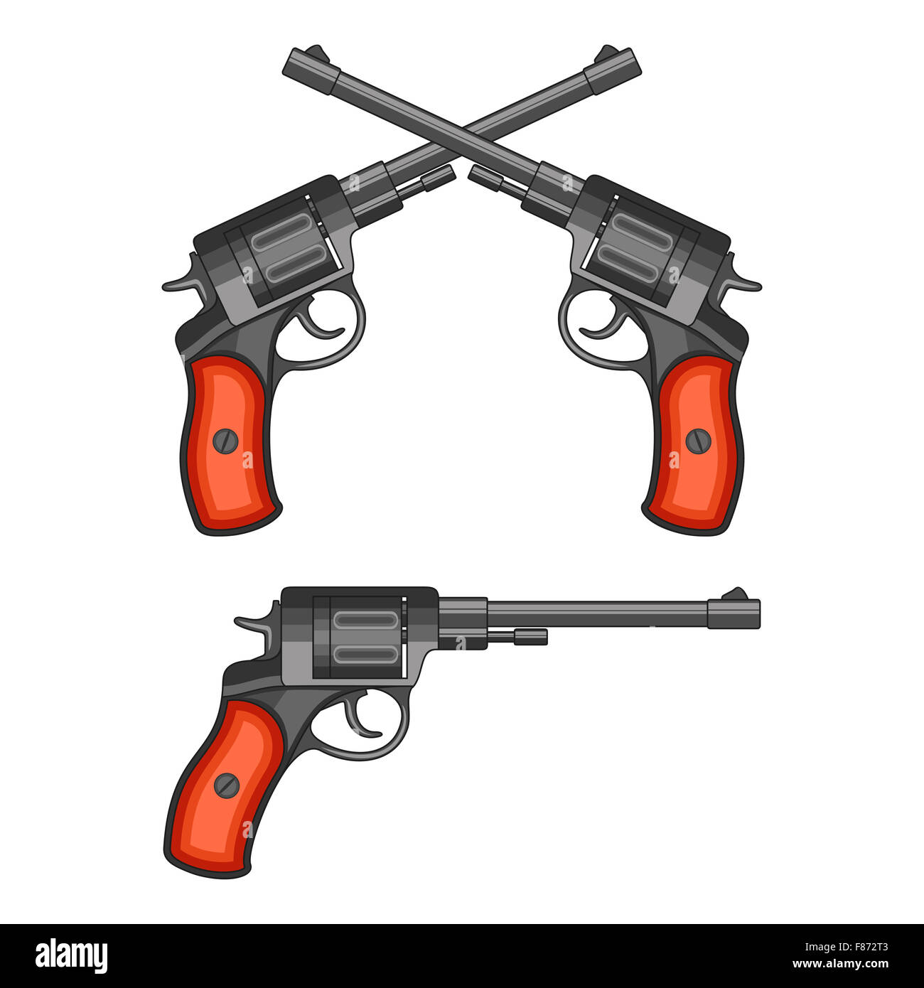 Crossed revolvers hi-res stock photography and images - Alamy