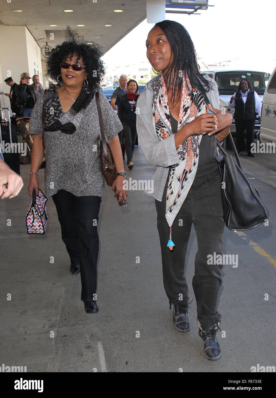 R&B singer Brandy Norwood arrives with her mother Sonja Bates-Norwood ...
