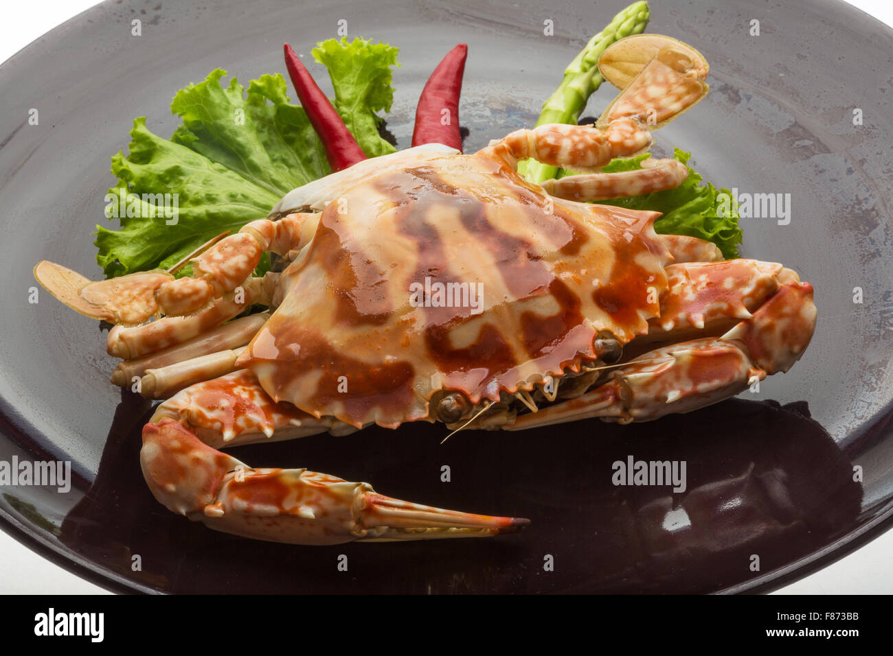 Red crab isolated on white Stock Photo - Alamy