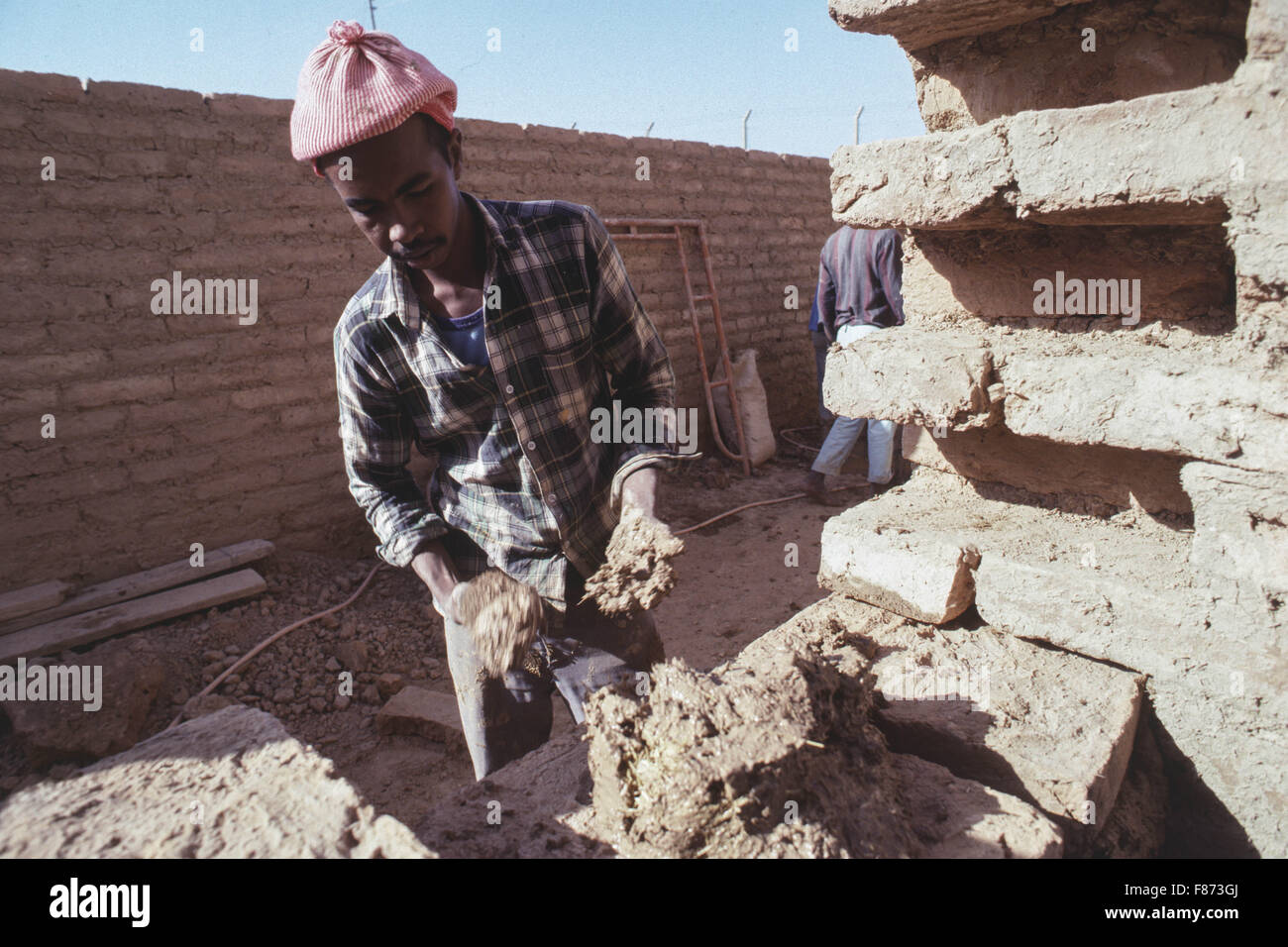 Laborers reconstructing walls ancient royal hi-res stock photography ...