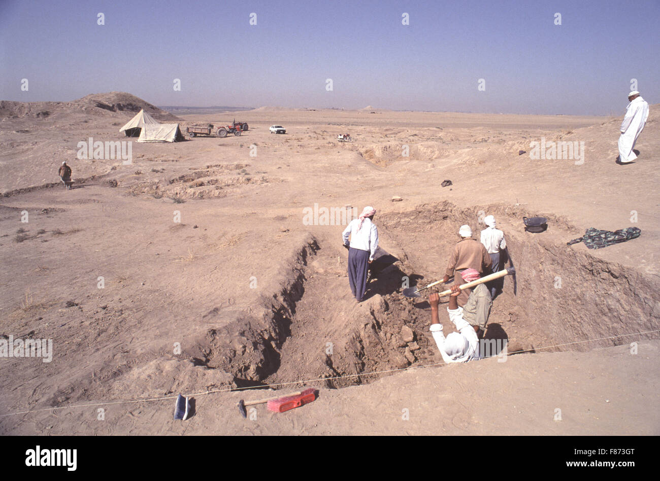 Nimrud, Iraq - Excavations near the Nineveh plains as seen from the ...