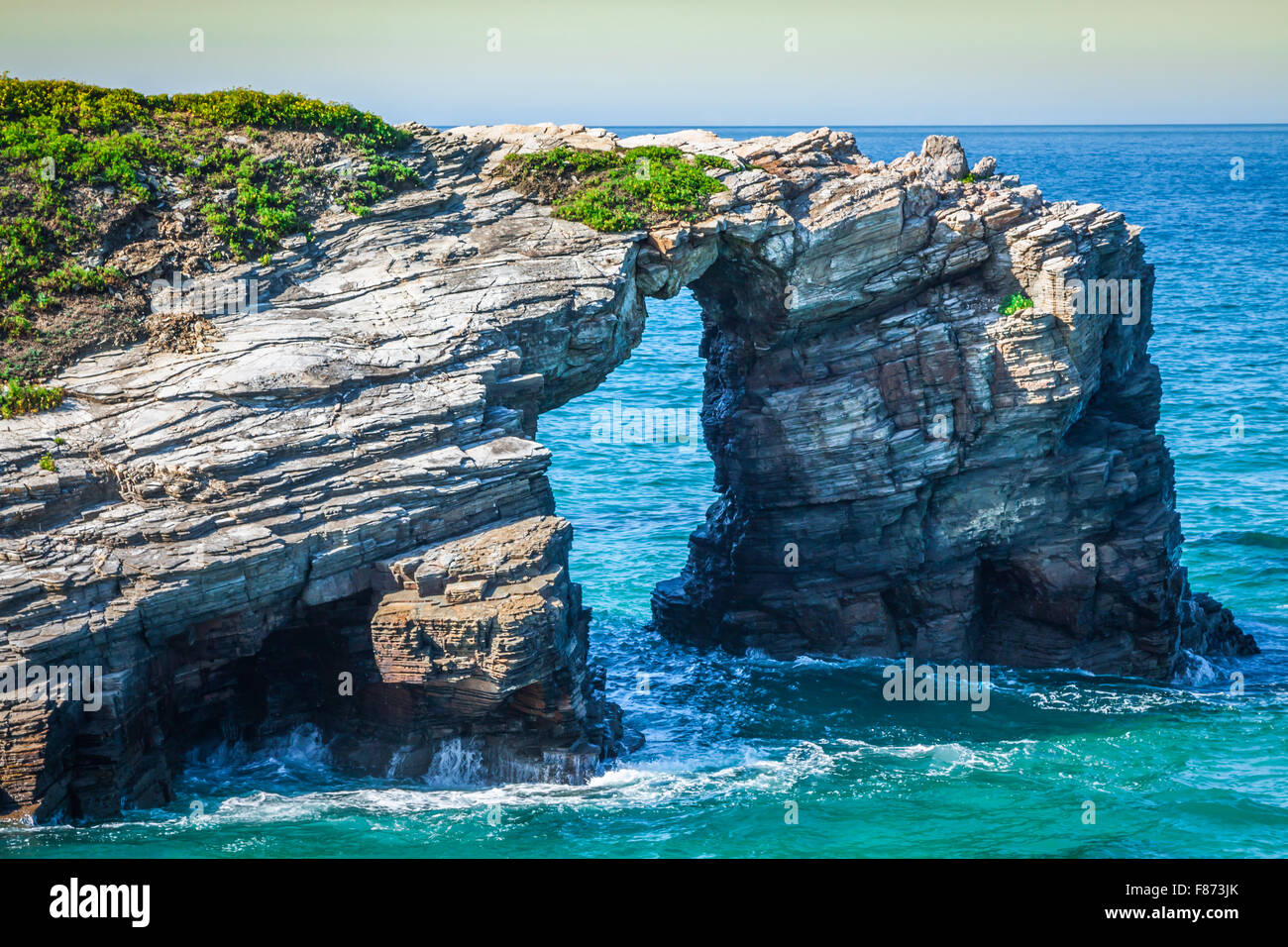 Famous Spanish destination, Cathedrals beach (playa de las catedrales ...