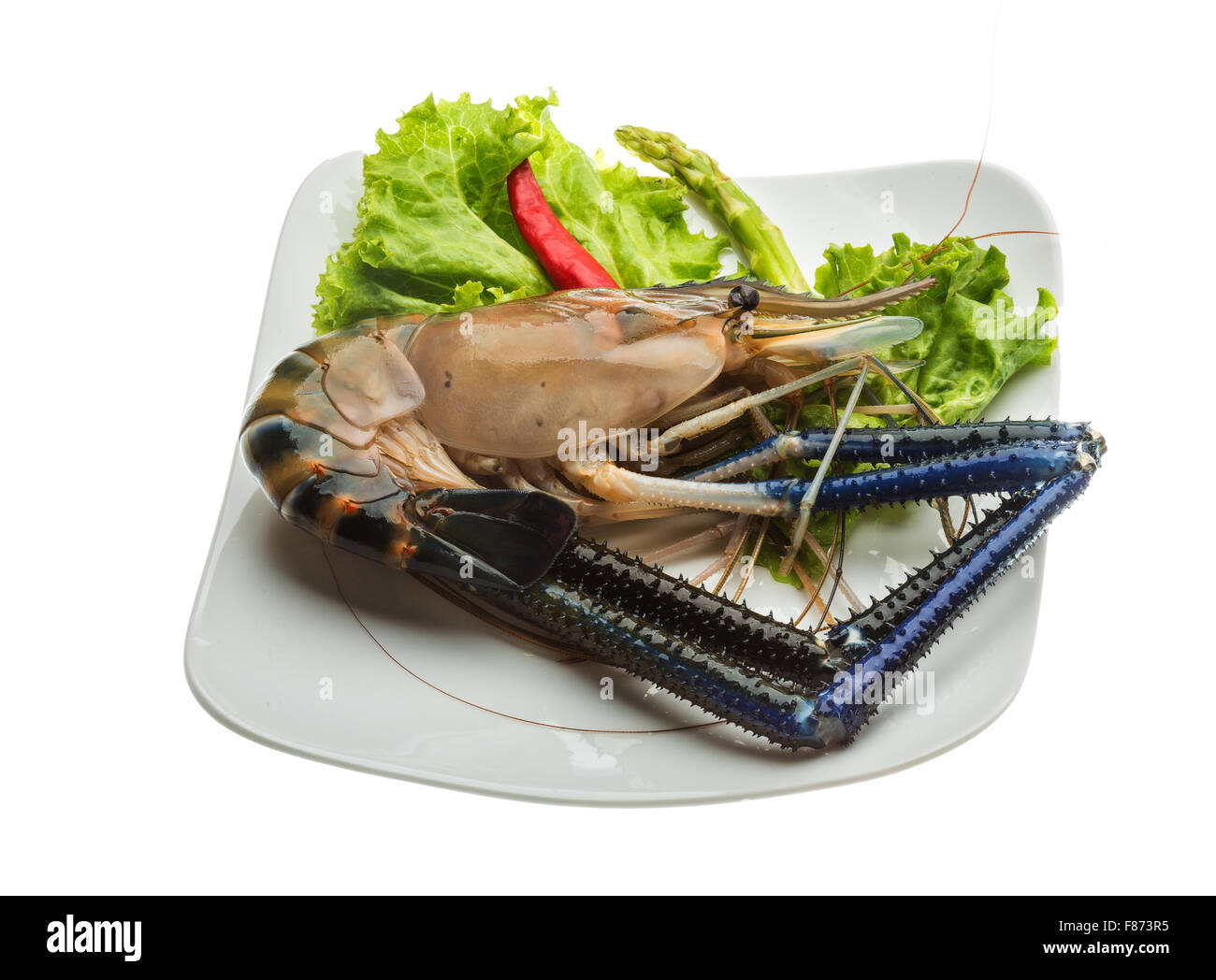 Big Freshwater prawn ready for cooking Stock Photo - Alamy