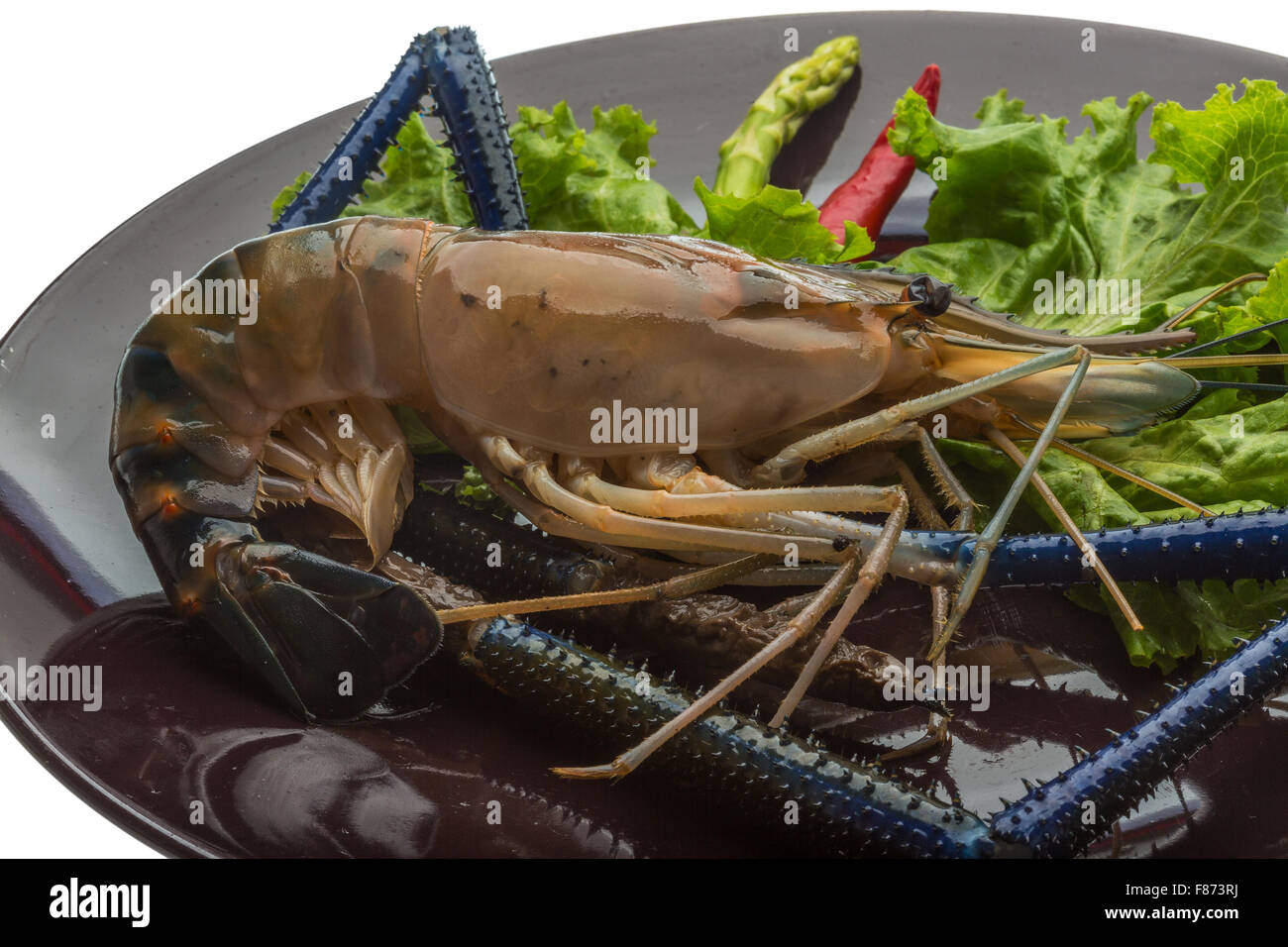 Big Freshwater prawn ready for cooking Stock Photo - Alamy