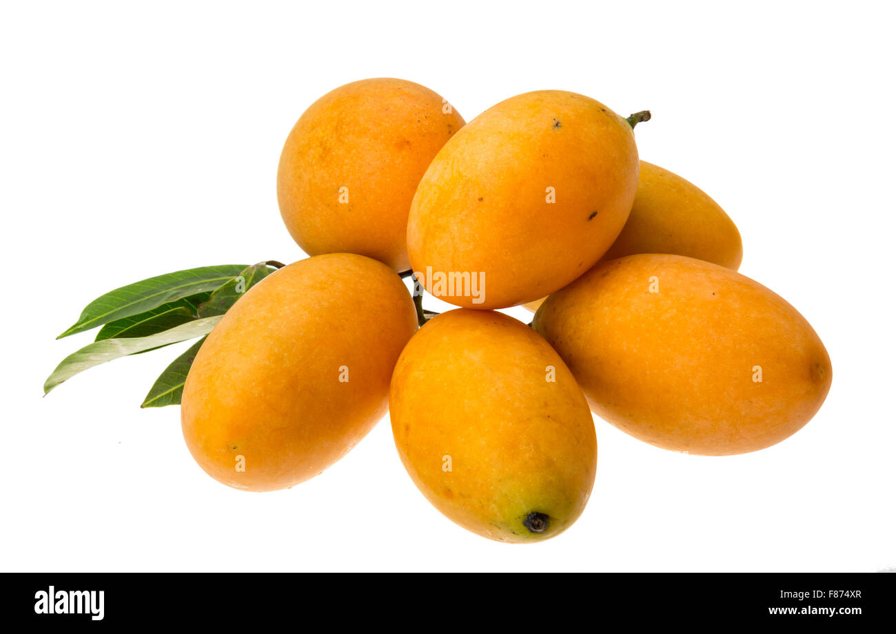 Bouea macrophylla heap isolated on white Stock Photo - Alamy