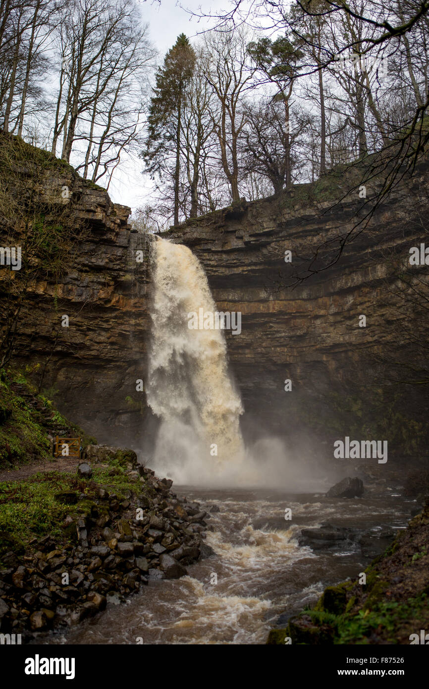 Hardraw Force, the largest single drop waterfall in England. Located in ...