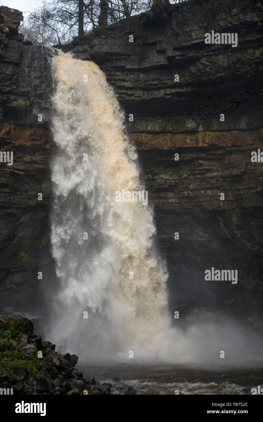 Hardraw Force, the largest single drop waterfall in England. Located in ...