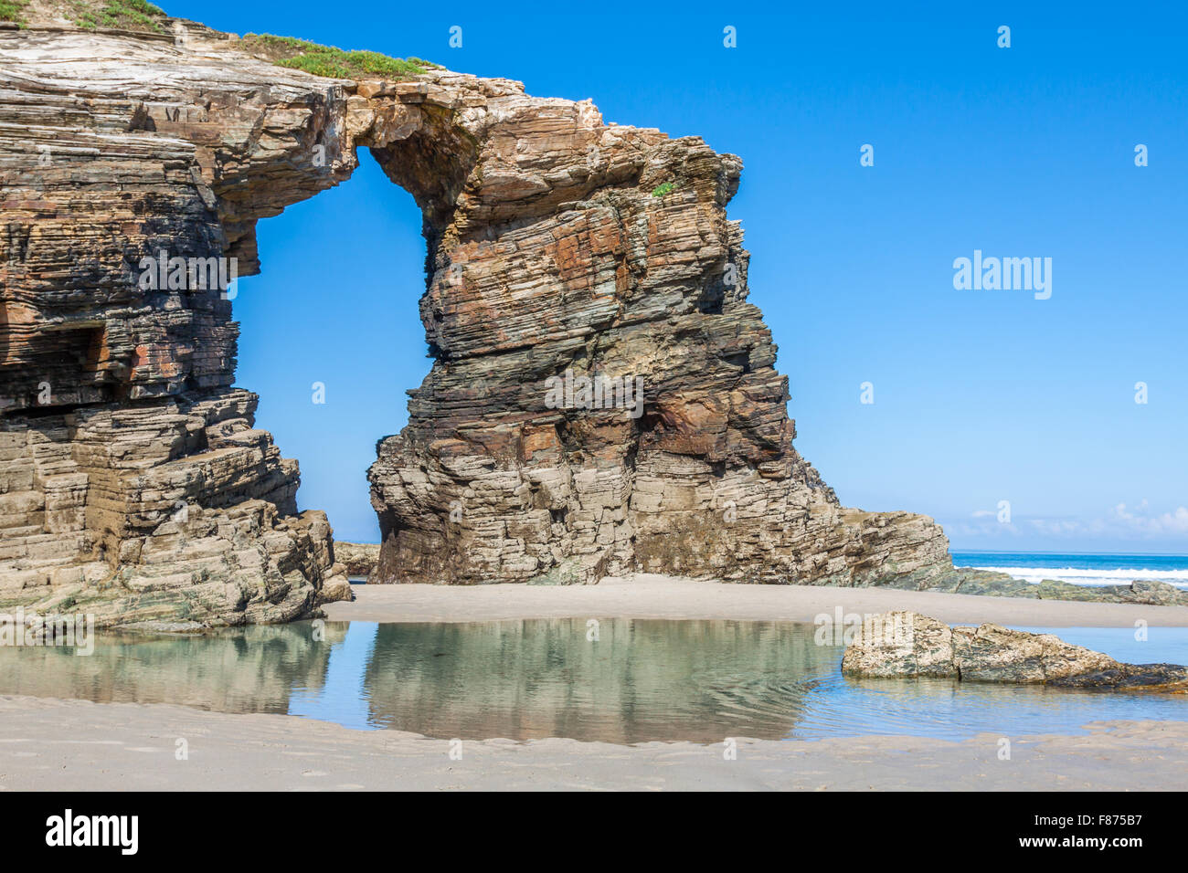 Famous Spanish destination, Cathedrals beach (playa de las catedrales ...