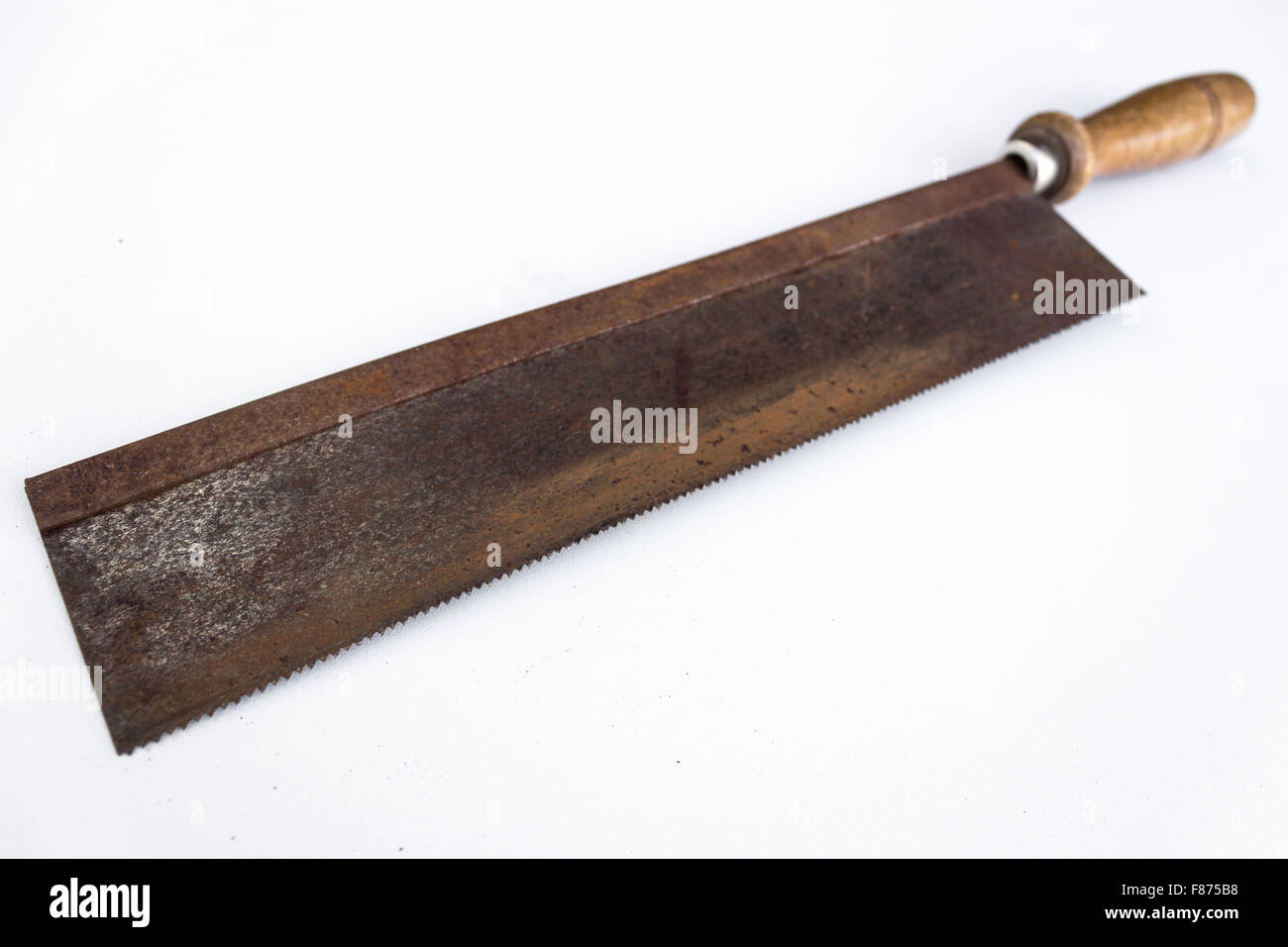 old saw / rusty handsaws isolated - vintage tools on white background ...
