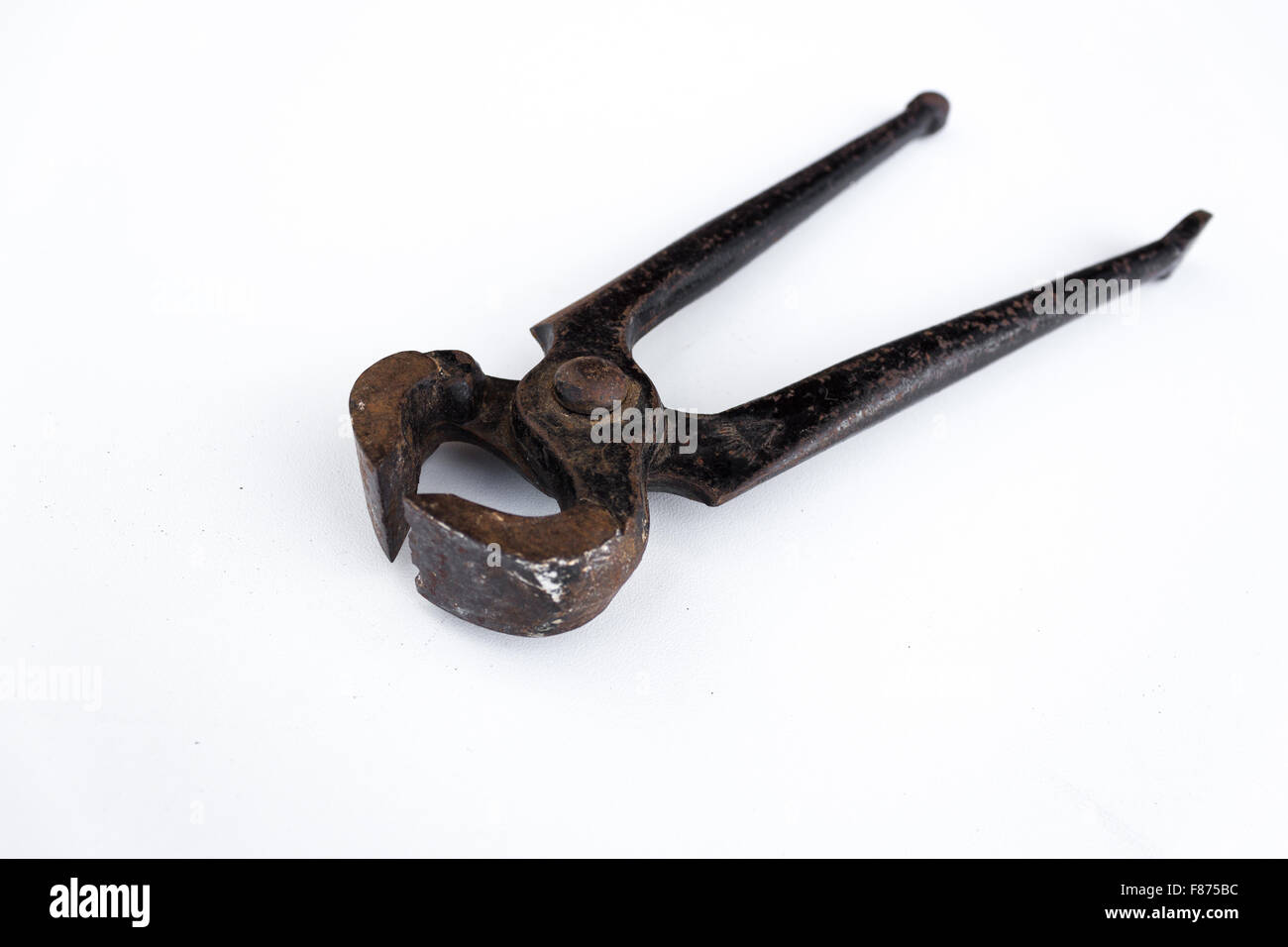 old pincer isolated on white background Stock Photo - Alamy