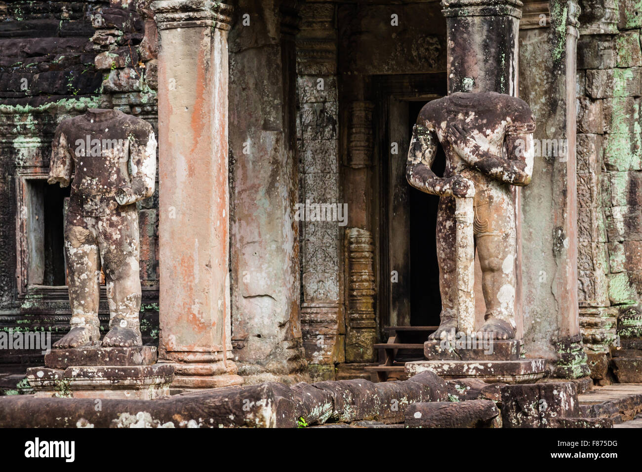 Ruins of Pra Khan Temple in Angkor Thom of Cambodia Stock Photo - Alamy
