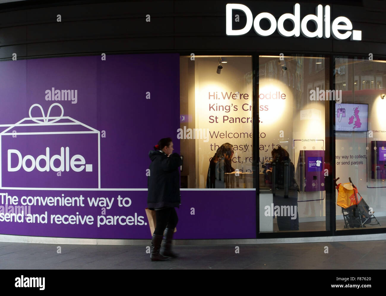 Doddle parcel pick up and drop off outlet outside King's Cross station ...