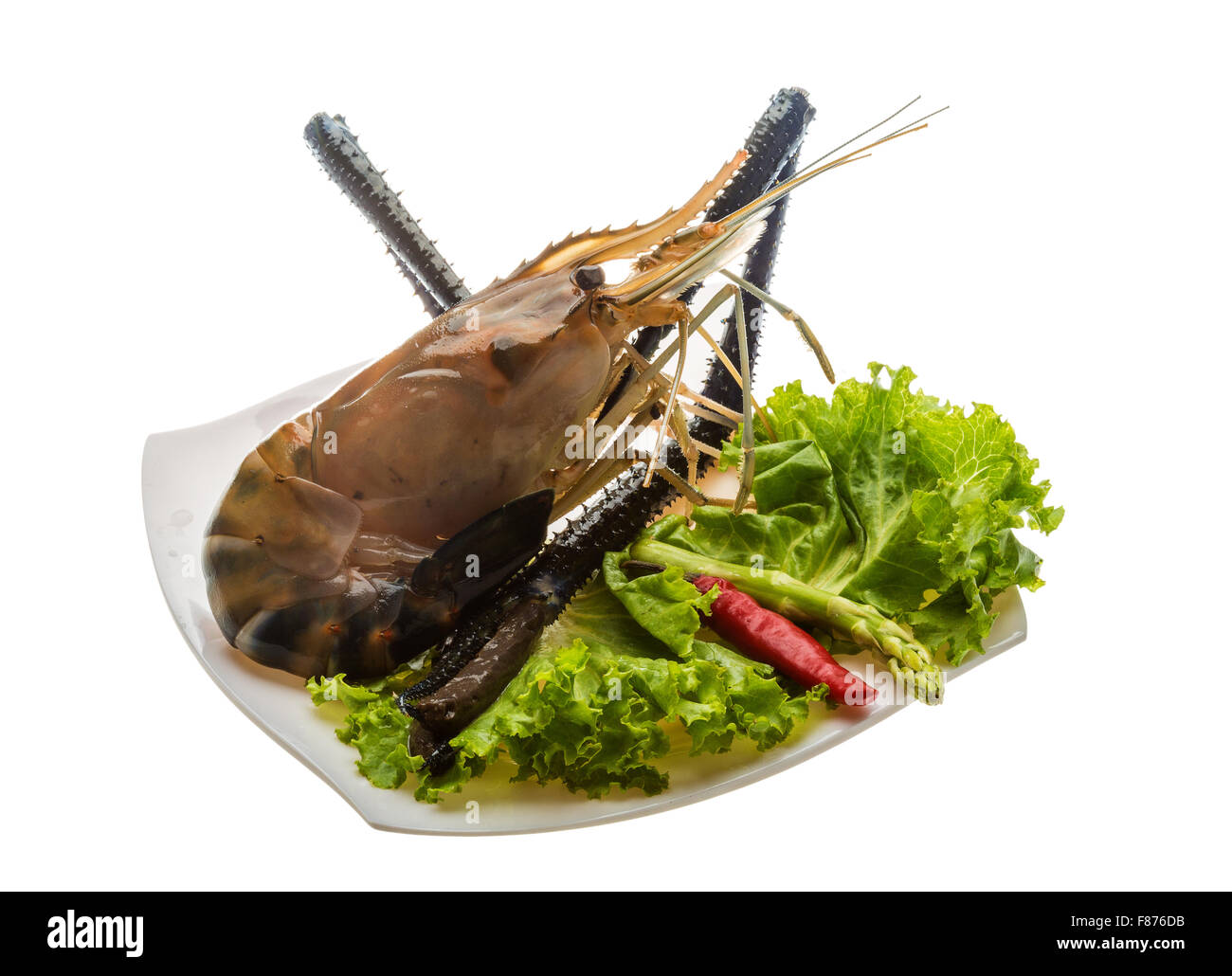 Big Freshwater prawn ready for cooking Stock Photo - Alamy