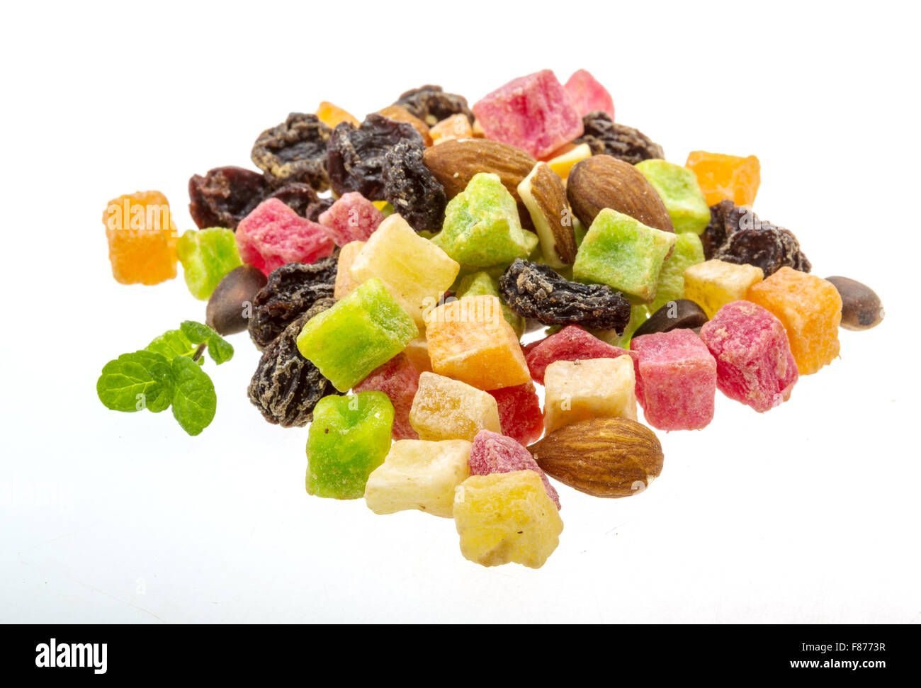 Dry fruit mix isolated on white Stock Photo - Alamy
