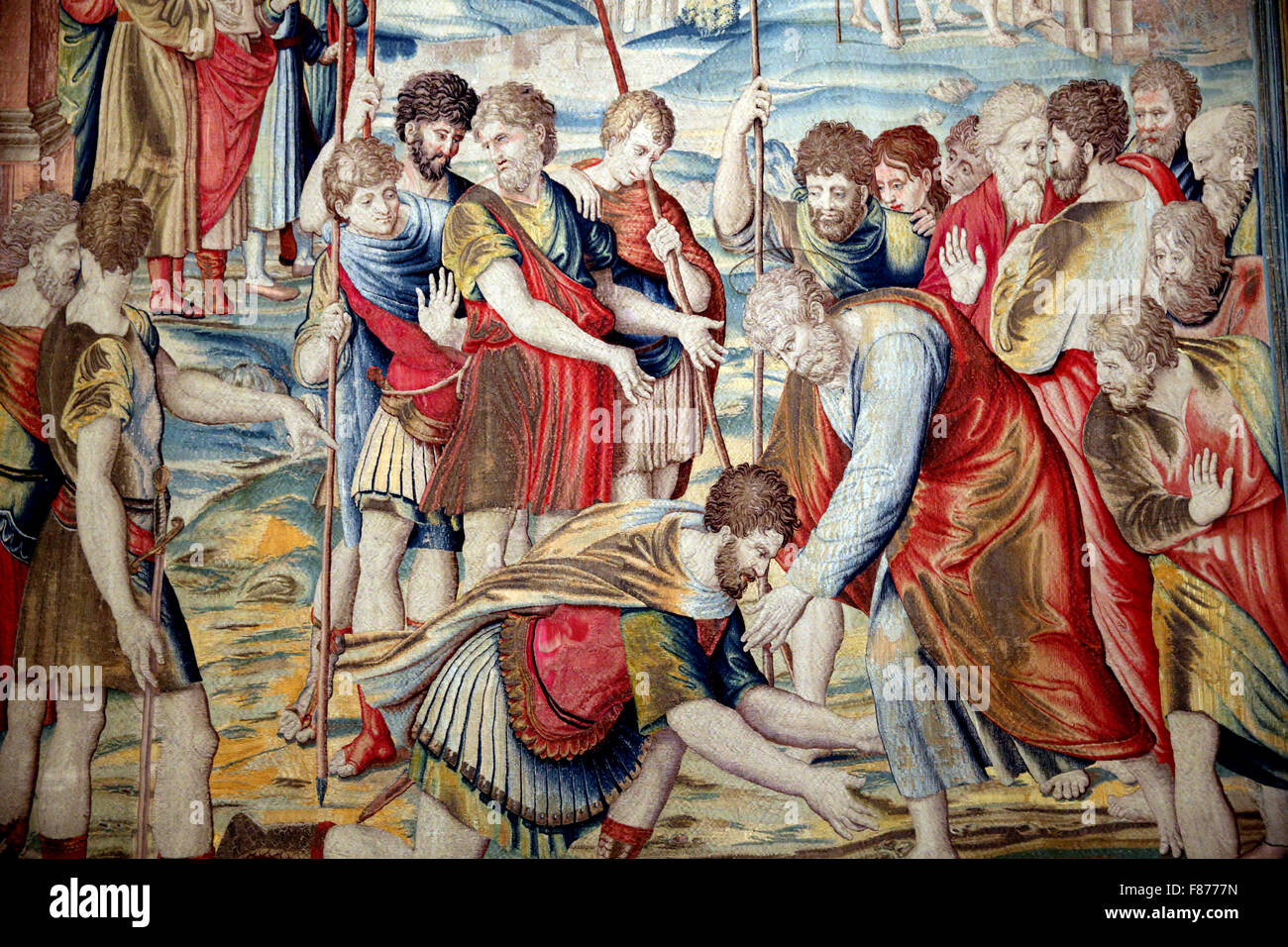The tapestry "The Conversion of Centurion Cornelius" hanging in the ...